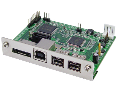 eSATA, FireWire 800 (IEEE 1394b) & USB 2.0 Combo to Single SATA Bridge ...