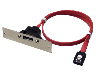 eSATA 7pin receptacle with SCSI 1 Form Factor Bracket to SATA 7pin with ...