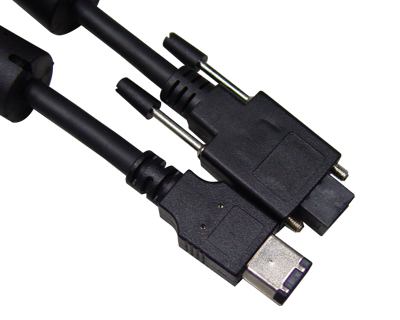 IEEE 1394b Bilingual 9-pin plug with jackscrew to IEEE 1394a FireWire 6 ...