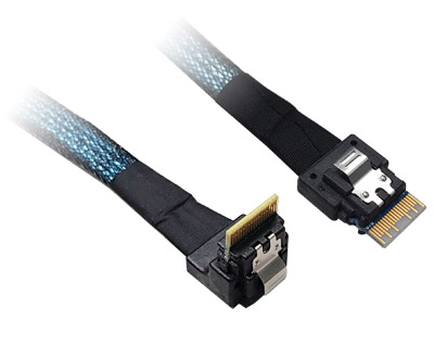 CB-S0047 | SlimSAS 4i (SFF-8654) plug to SlimSAS 4i (SFF-8654) Right ...