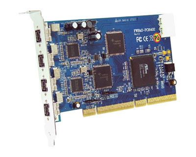 4 port IEEE 1394b FireWire 800 PCI Card - Ti TSB82AA2B | FWBX2-PCI6402