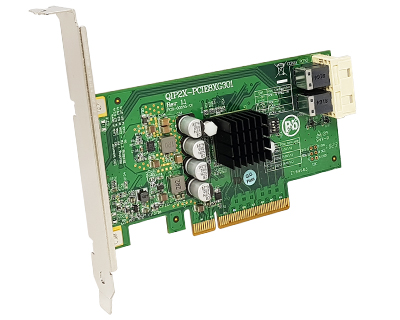 QIP2X-PCIE8XG301 | PCIe x8 Gen 3 Adapter: Internal Dual PCIe x4 (two ...