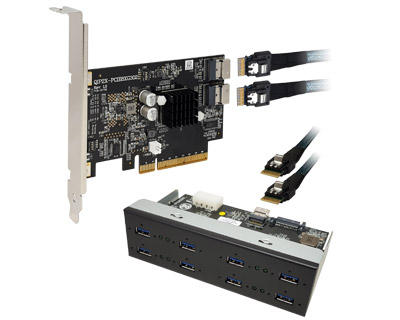 U31X4-PCIE8XE102 | Quad Channel 8-port USB 3.2 Gen 2 10G to PCI Express ...